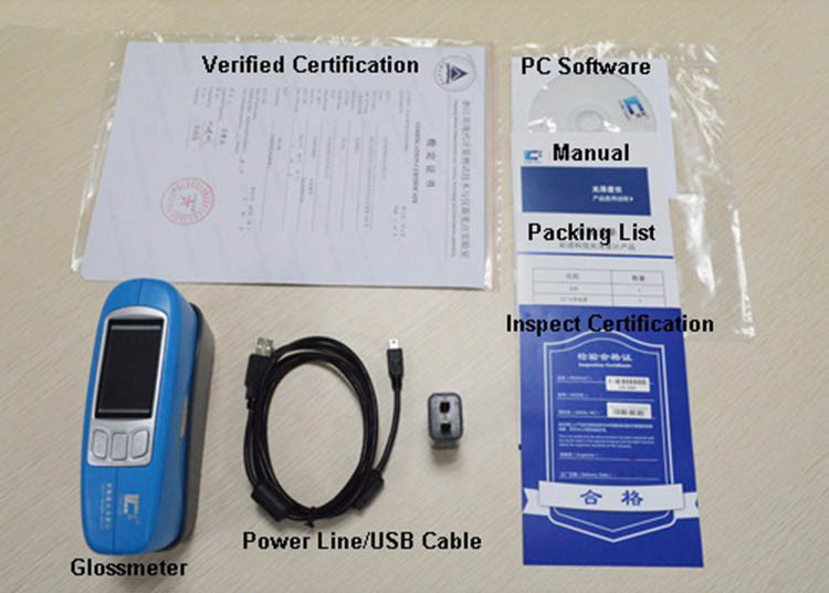 0-1000GU Single Angle Portable Gloss Meter , Gloss Level Measurement 0 ...