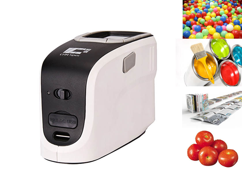 2° / 10° Observation Angle Portable Color Spectrophotometer Fabric ...