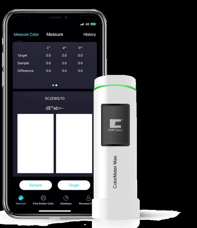 SE Portable Colorimeter With Mobile Phone App RAL NCS Pantone Color Shades